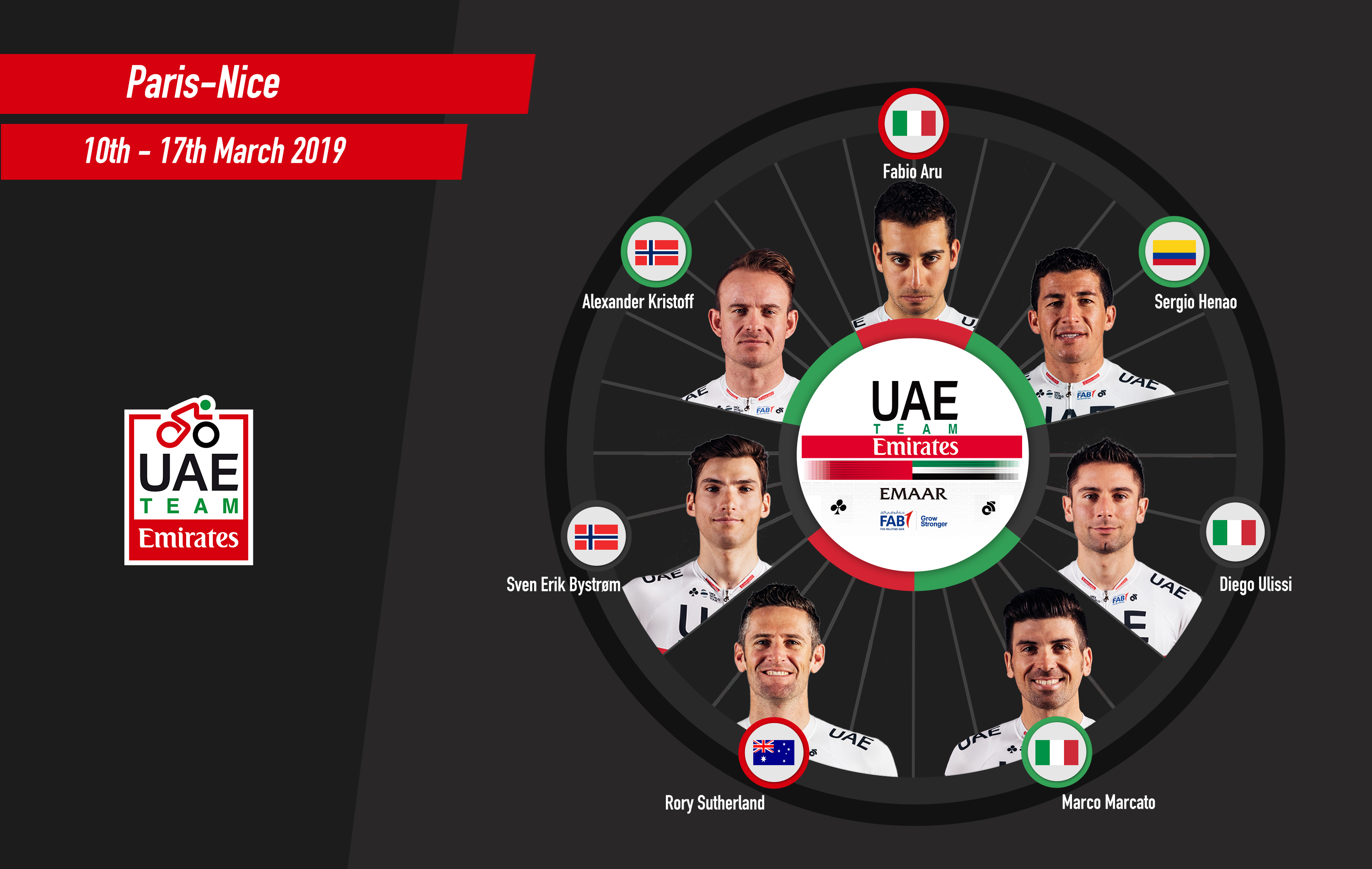 UAE Team Emirates heads to France for Paris-Nice - UAE team Emirates