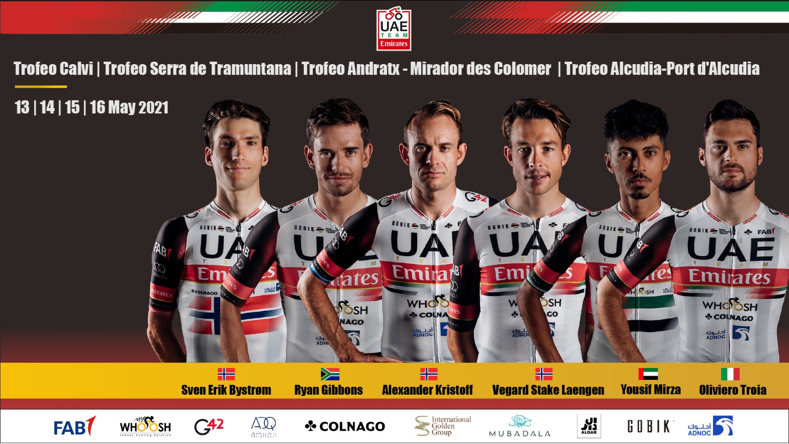 UAE Team Emirates line-up named for Challenge Mallorca - UAE team Emirates